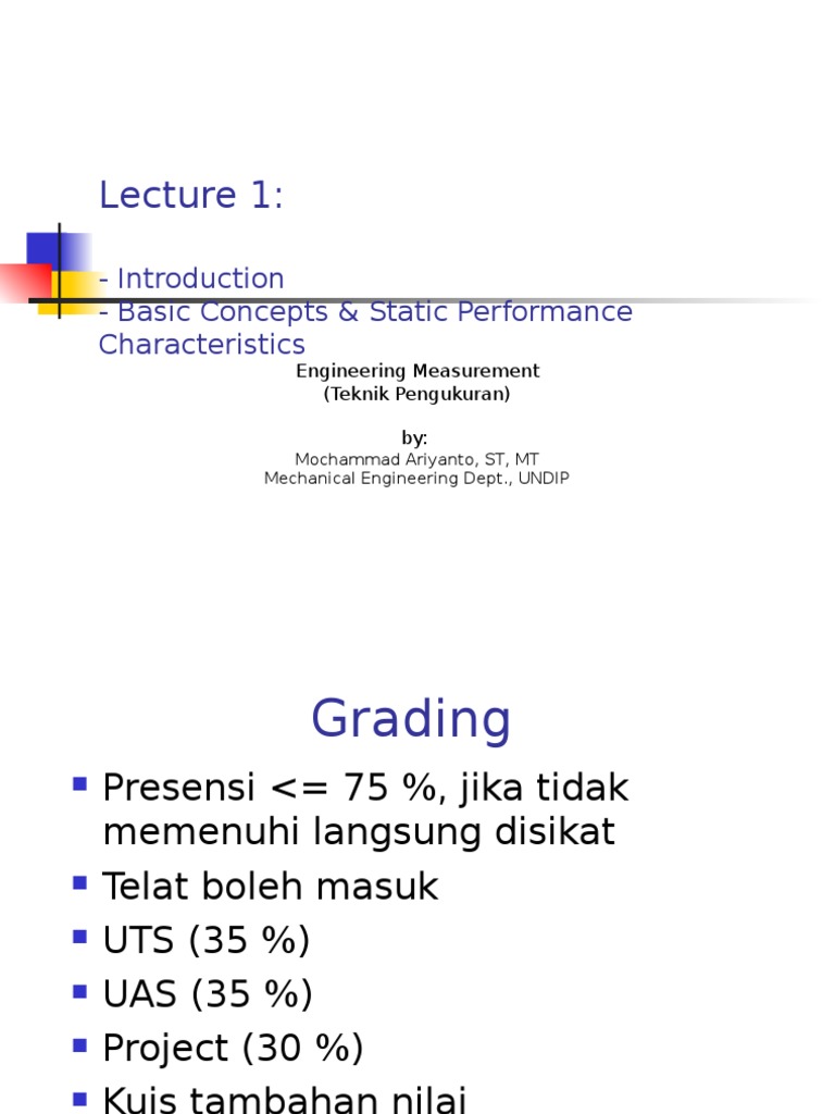 Engineering Measurement Basics and Techniques | PDF