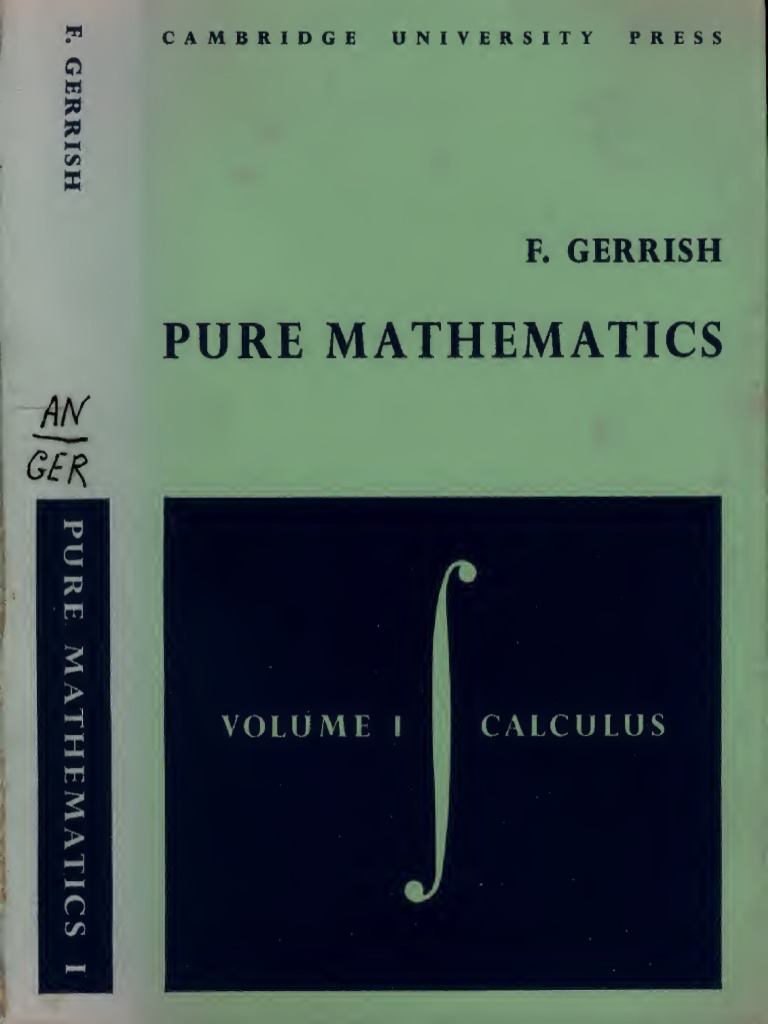 Pure Mathematics For Sixth Forms Vol.1 | PDF | Integral | Maxima And Minima
