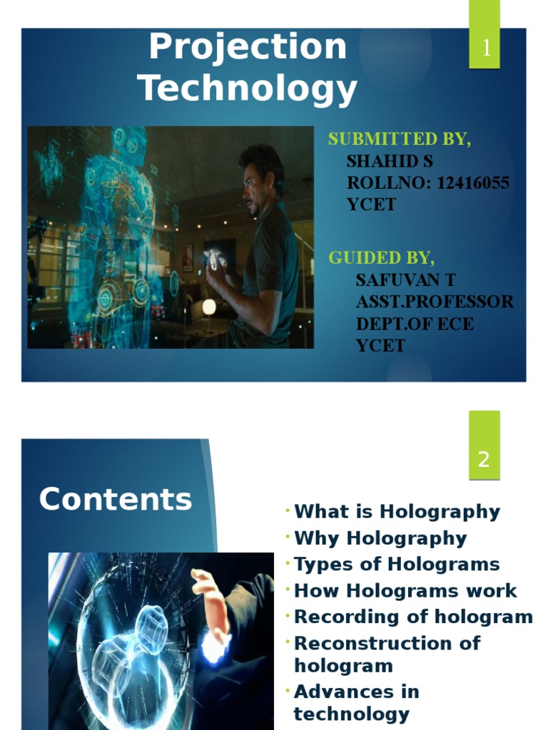 3D Holographic Projection Technology | PDF | Holography | Atomic