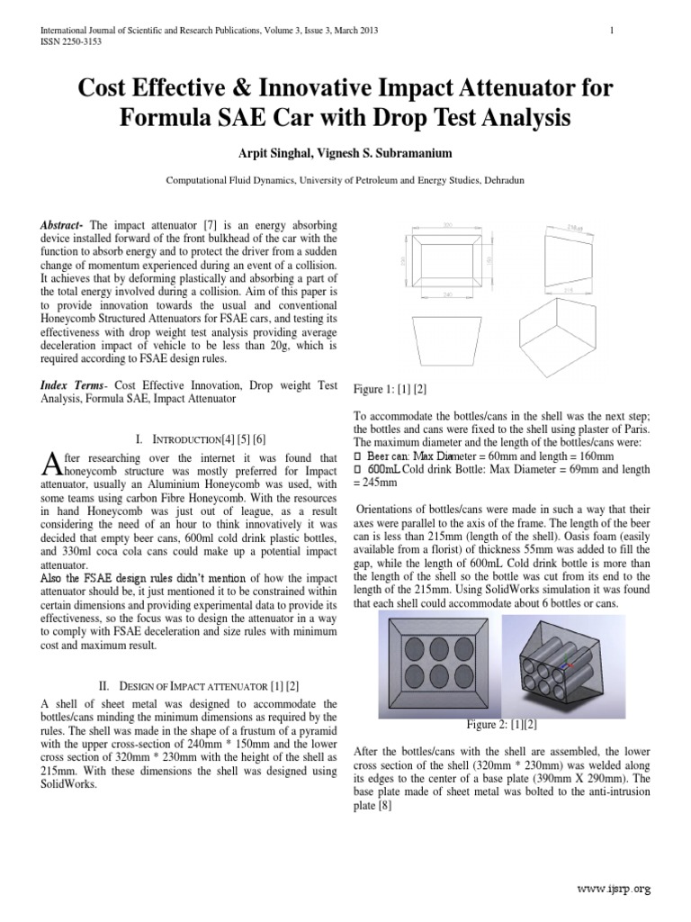 Cost Effective & Innovative Impact Attenuator For Formula SAE Car With ...