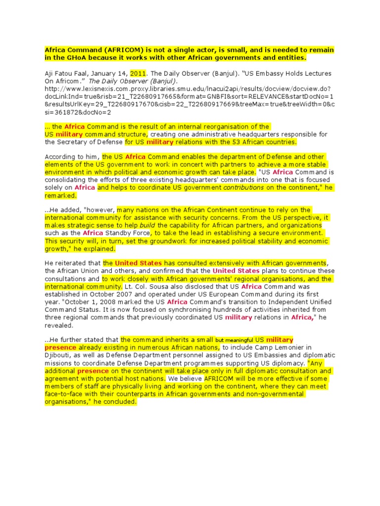 Military Policy Evidence | PDF | Al Shabaab (Militant Group) | African ...