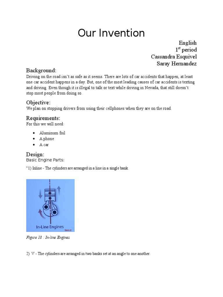 English Invention Project | PDF | Piston | Internal Combustion Engine