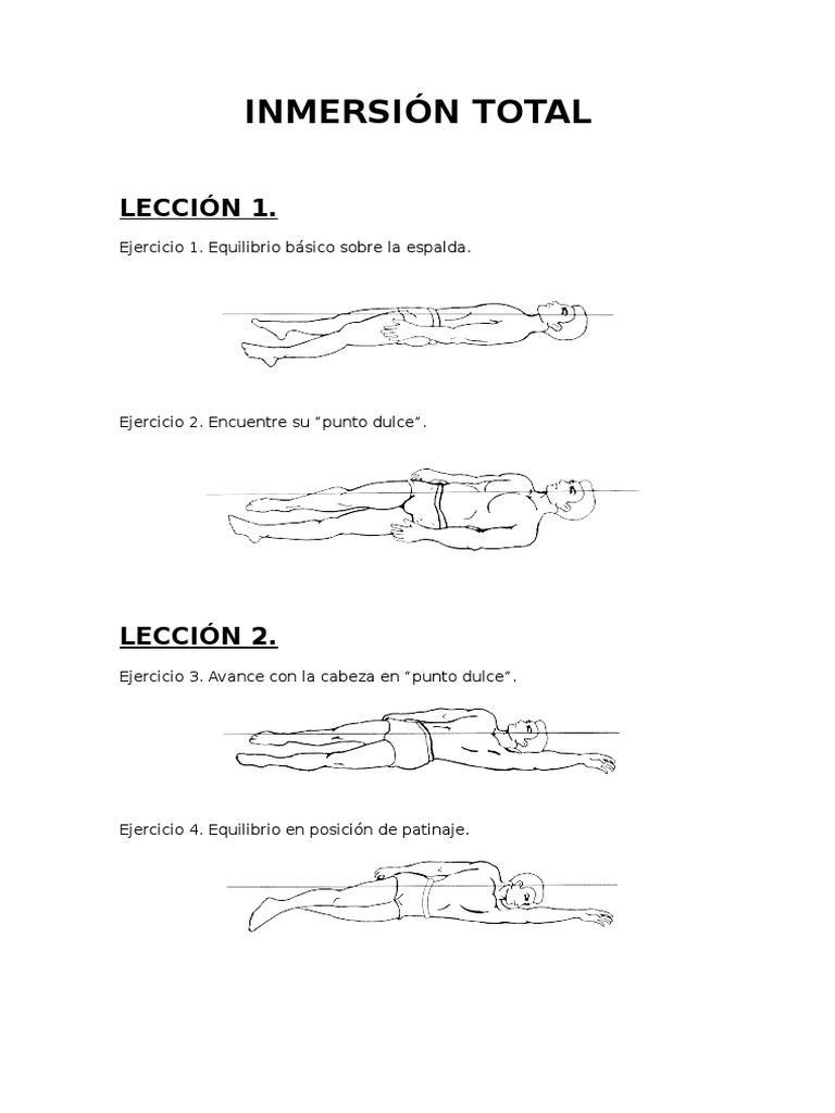 Inmersión Total (Esquema Ejercicios) | PDF