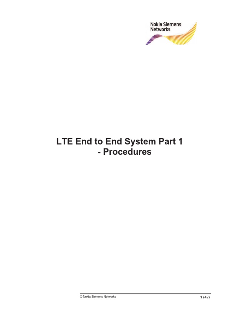 LTE E2e Part1 | PDF | Lte (Telecommunication) | Network Architecture