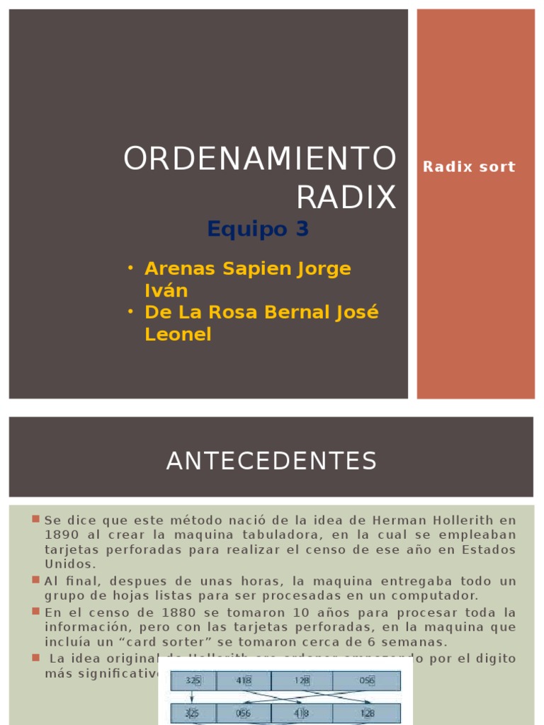 Ordenamiento Radix | Descargar gratis PDF | Archivo de computadora ...