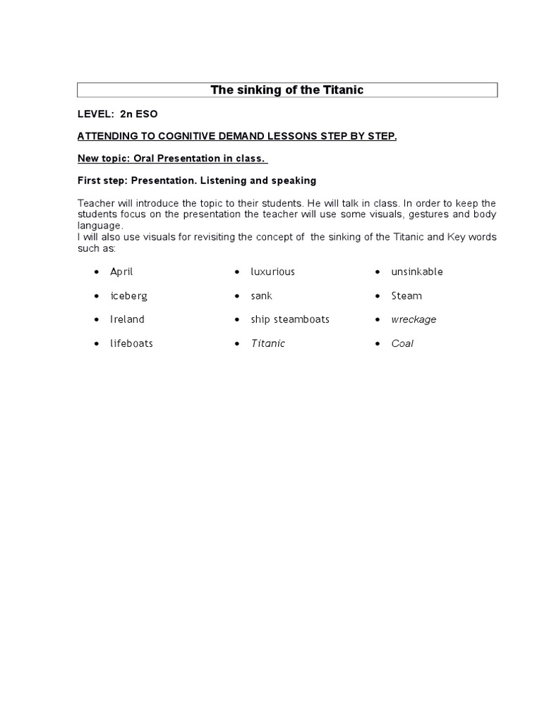 Titanic Sinking: Lesson Overview | PDF | Rms Titanic | Industries