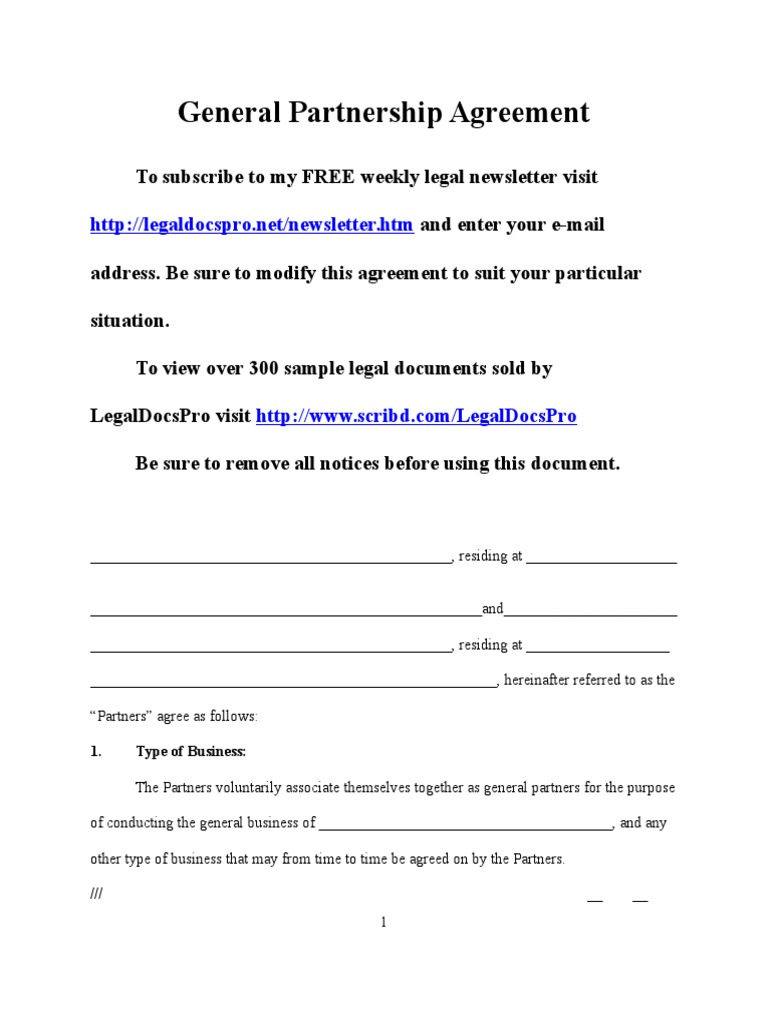 Simple Collaboration Agreement Template