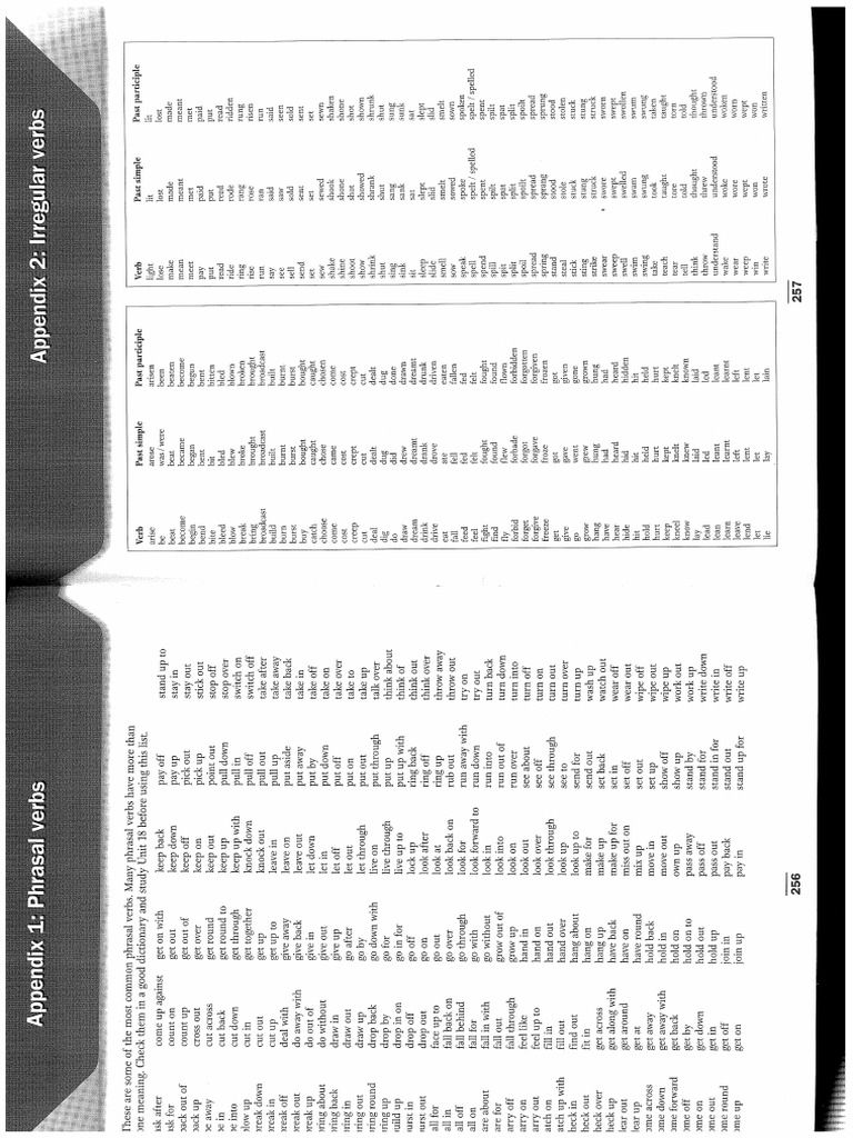 Appendix Phrasal Verbs | PDF