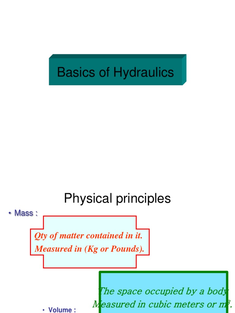 Basics of Hydraulics | PDF | Fluid Dynamics | Viscosity