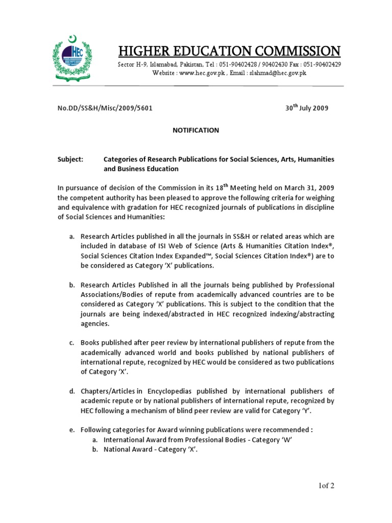 Notification of Categories | PDF | Academic Journal | Inquiry
