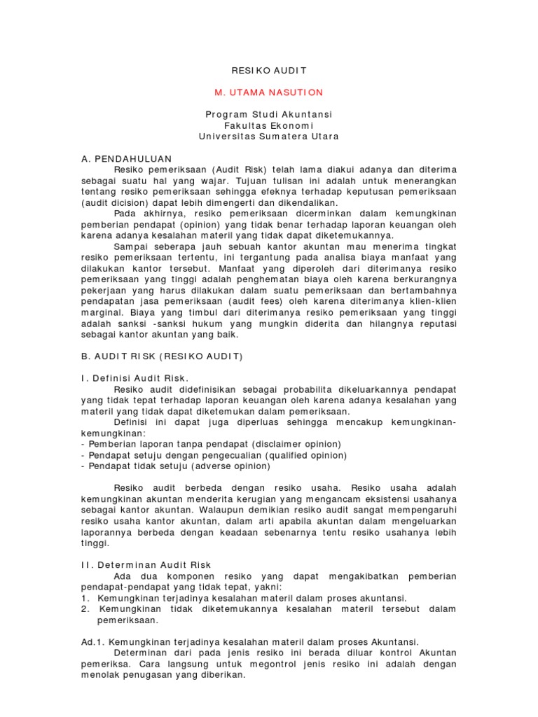 Resiko Audit | PDF