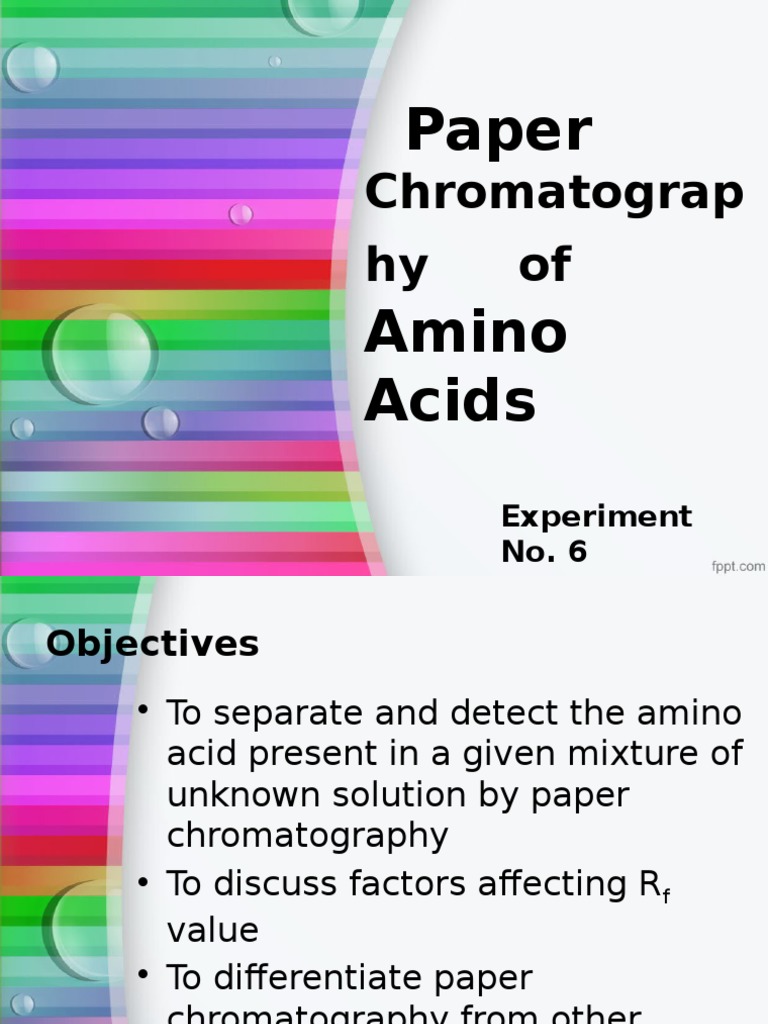 Paper Chromatography of Amino Acids | PDF | Chromatography | Laboratory ...