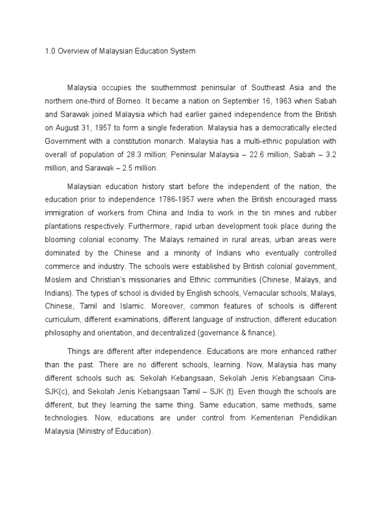 Malaysian Education System | PDF | Malaysia | Further Education