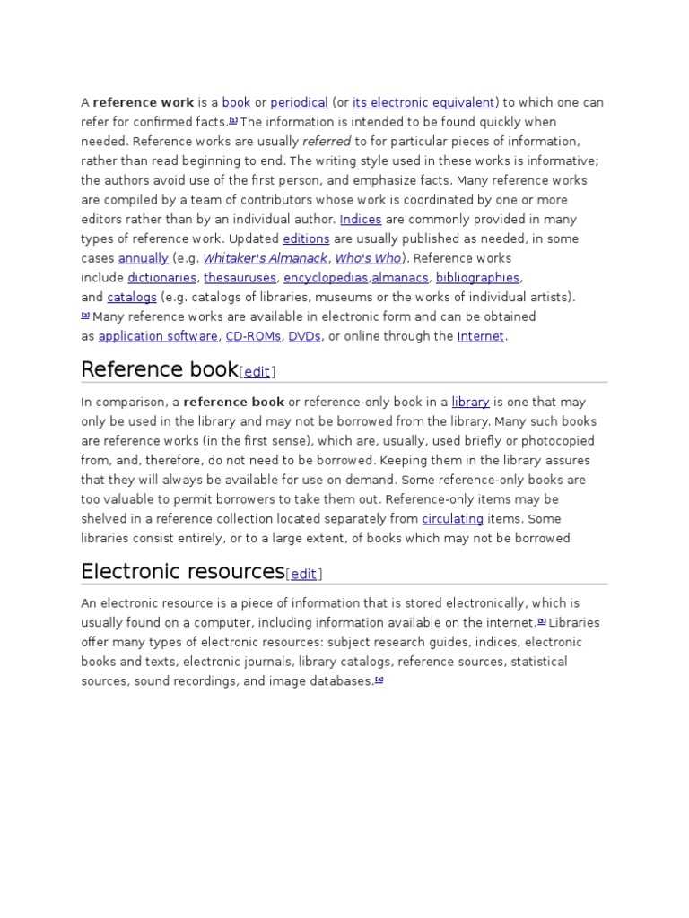 Reference Book: Book Periodical Its Electronic Equivalent | PDF