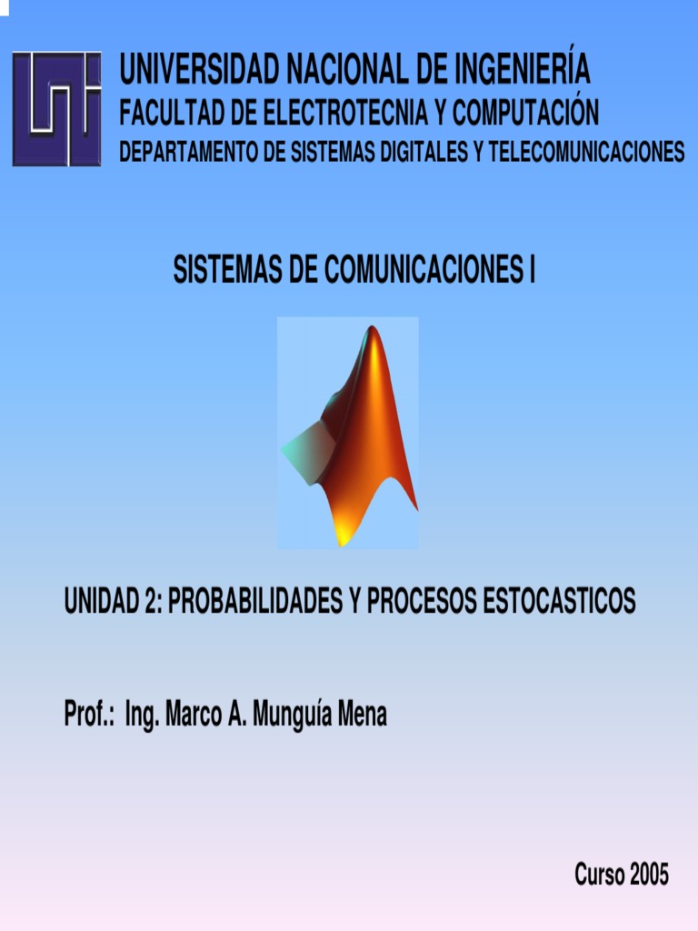 Probabilidad y Procesos Estocásticos | PDF | Variable aleatoria ...