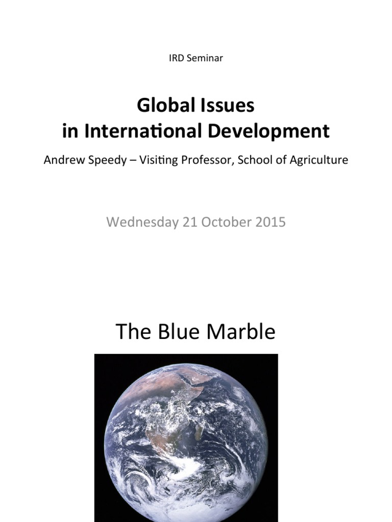Speedy IRD Seminar Global Issues | PDF | Remittance | Sustainability
