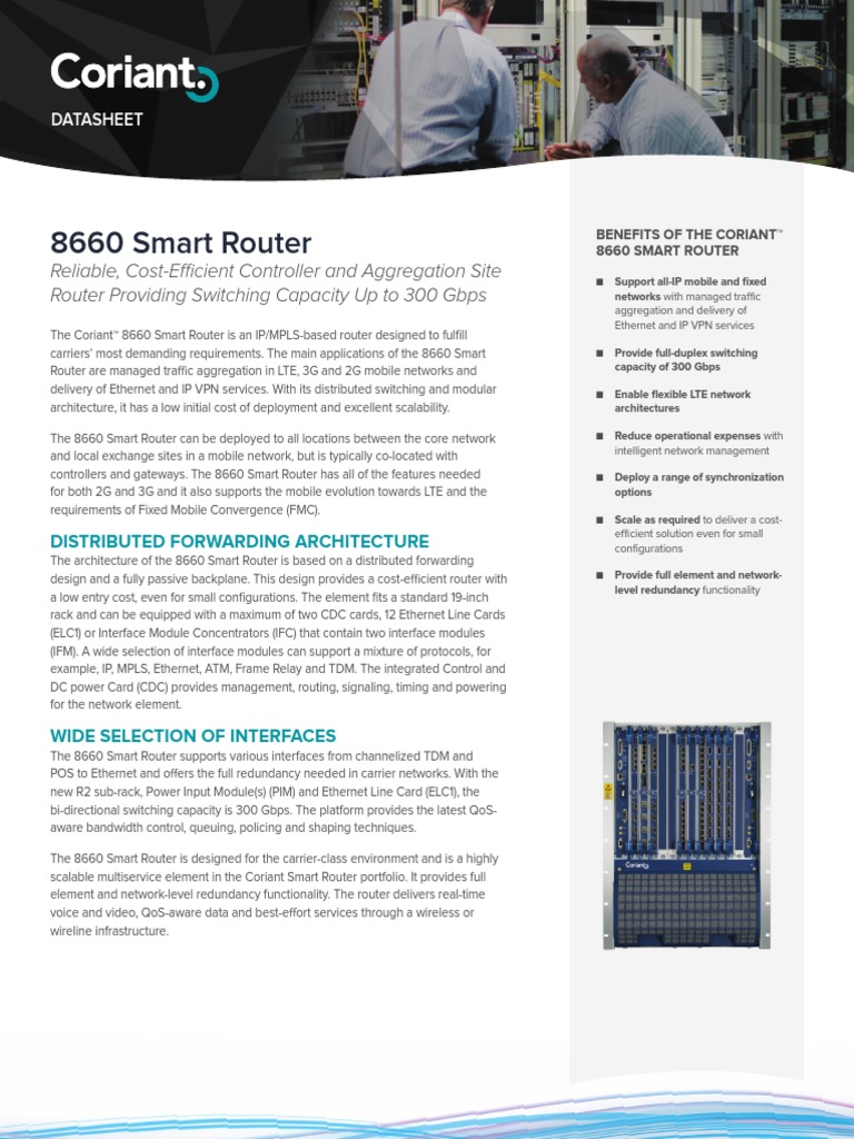 Coriant 8660 Smart Router - Datasheet | PDF | Multiprotocol Label ...