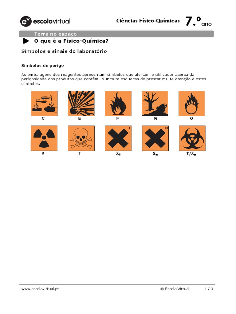 Simbolos e Sinais de Laboratório | PDF | Ciências e Matemática