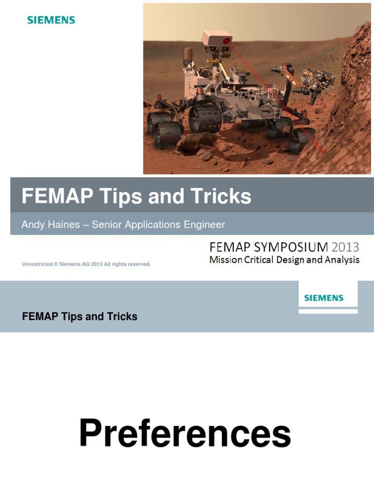 FEMAP Tips and Tricks | PDF