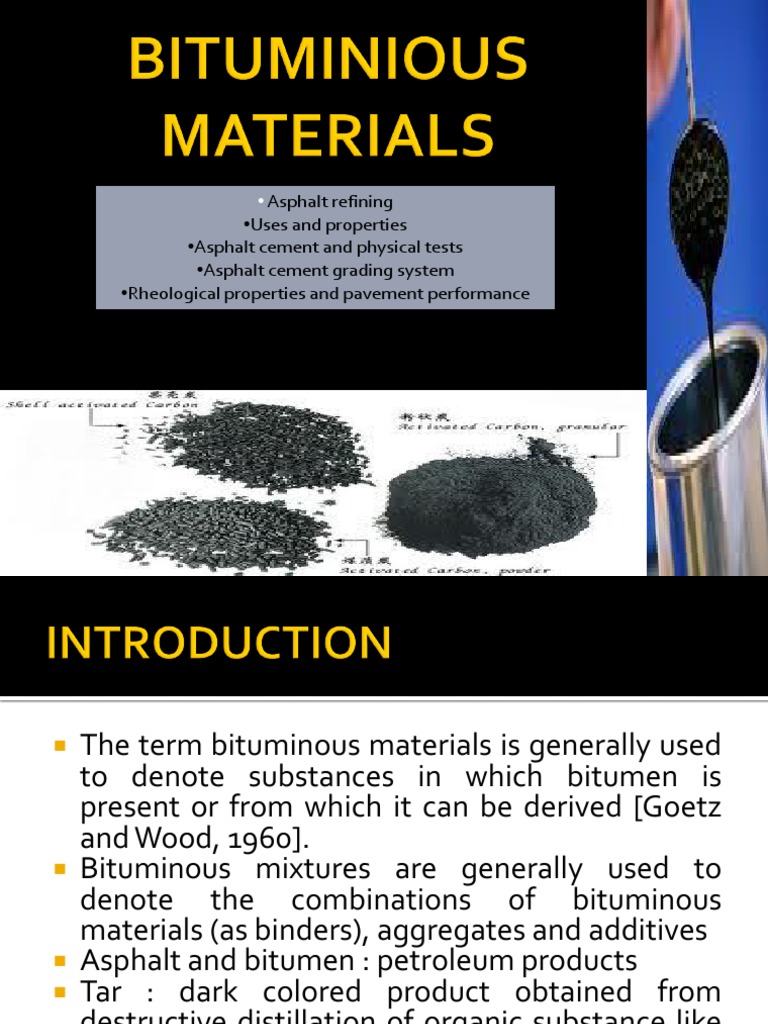 Bituminious Materials | Download Free PDF | Asphalt | Road Surface