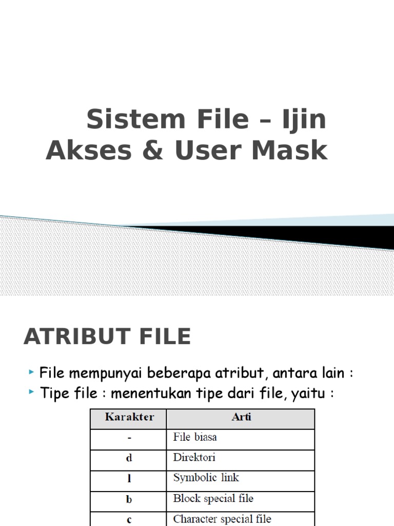 Sistem File - Ijin Akses & Umask | PDF