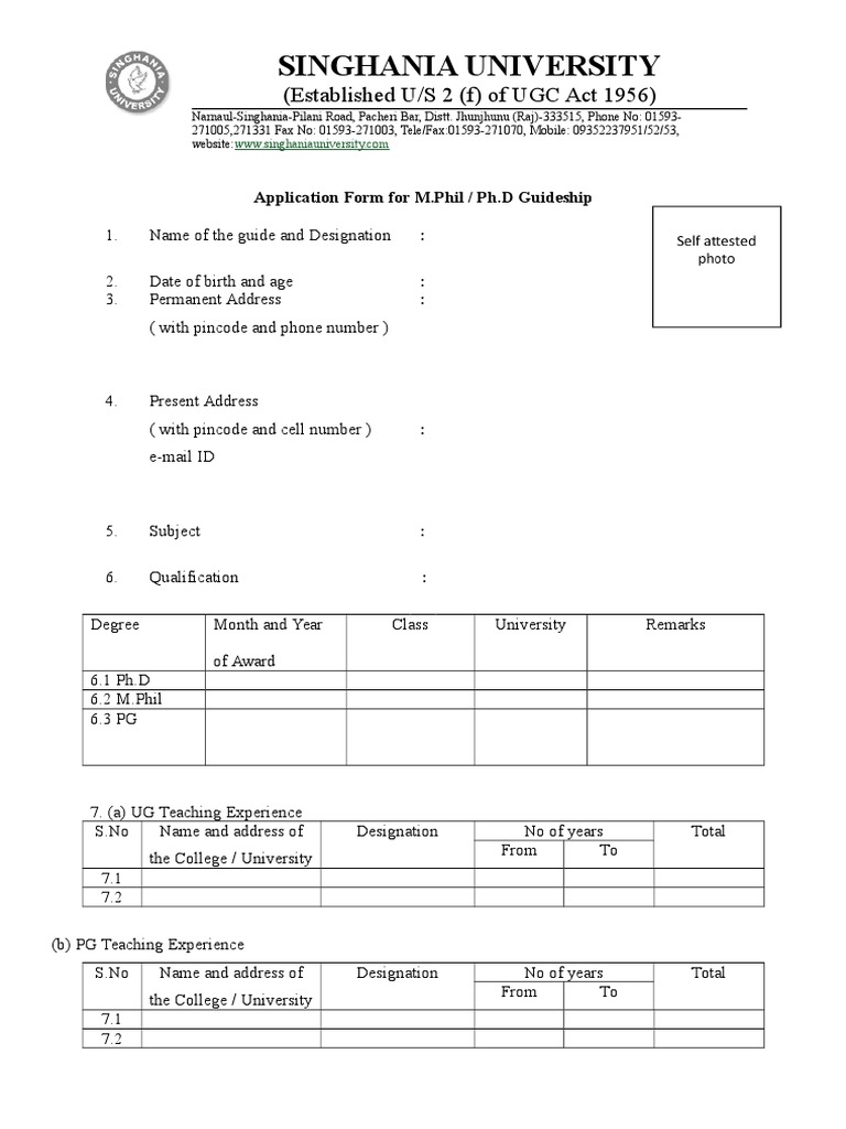 Singhania University: (Established U/S 2 (F) of UGC Act 1956) | PDF