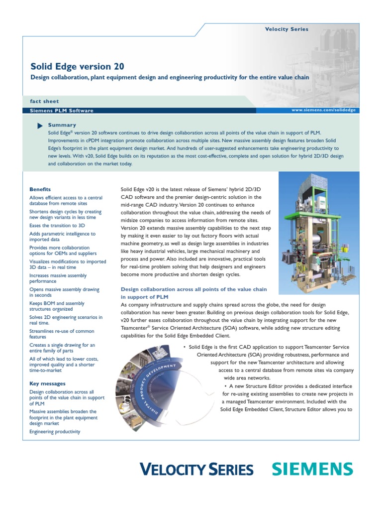 Solid Edge v20 | PDF | Product Lifecycle | Computer Aided Design