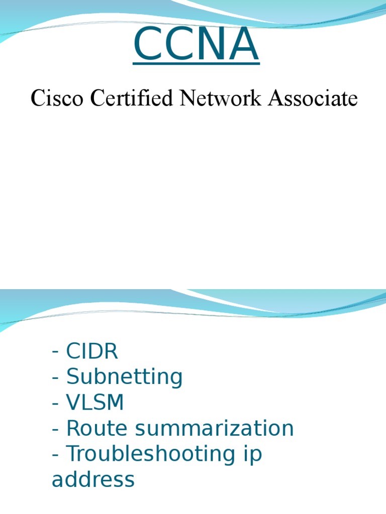 Cisco Certified Network Associate | PDF | Ip Address | Routing