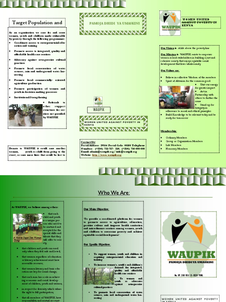 WAUPIK Brochure | PDF | Poverty | Poverty & Homelessness