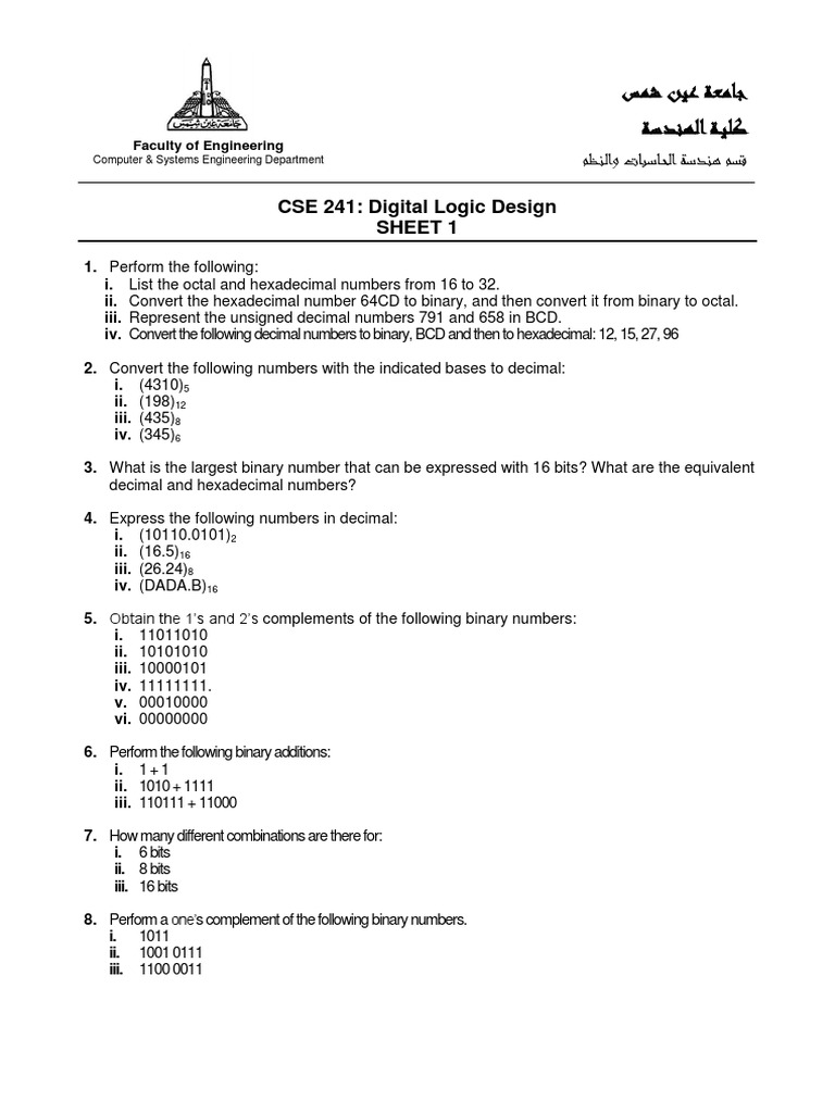 Qusetions About Numbering Systems | PDF | Decimal | Theory Of Computation