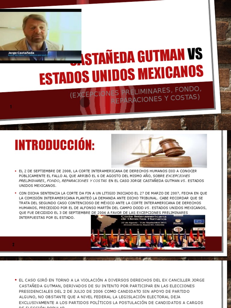 Castañeda Gutman Vs Estados Unidos Mexicanos | PDF | Gobierno | Justicia