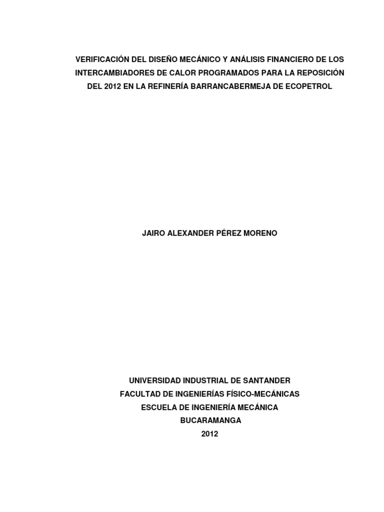 Tesis, Diseño Mecanico Con Codecalc | PDF | Acero inoxidable | Química