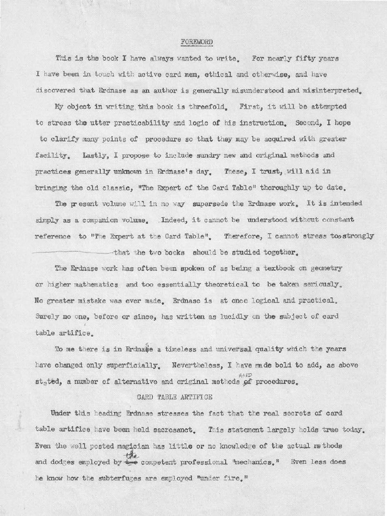 Dai Vernon - Revelations Manuscript | PDF | Hand | Limbs (Anatomy)