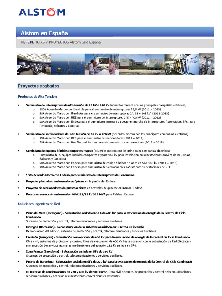 Referencias Alstom Grid España Nov 14 PDF | PDF | Subestacion electrica ...