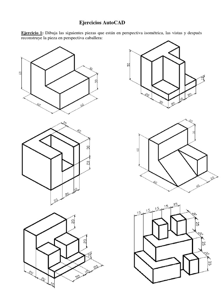 Ejercicios Con Autocad | PDF