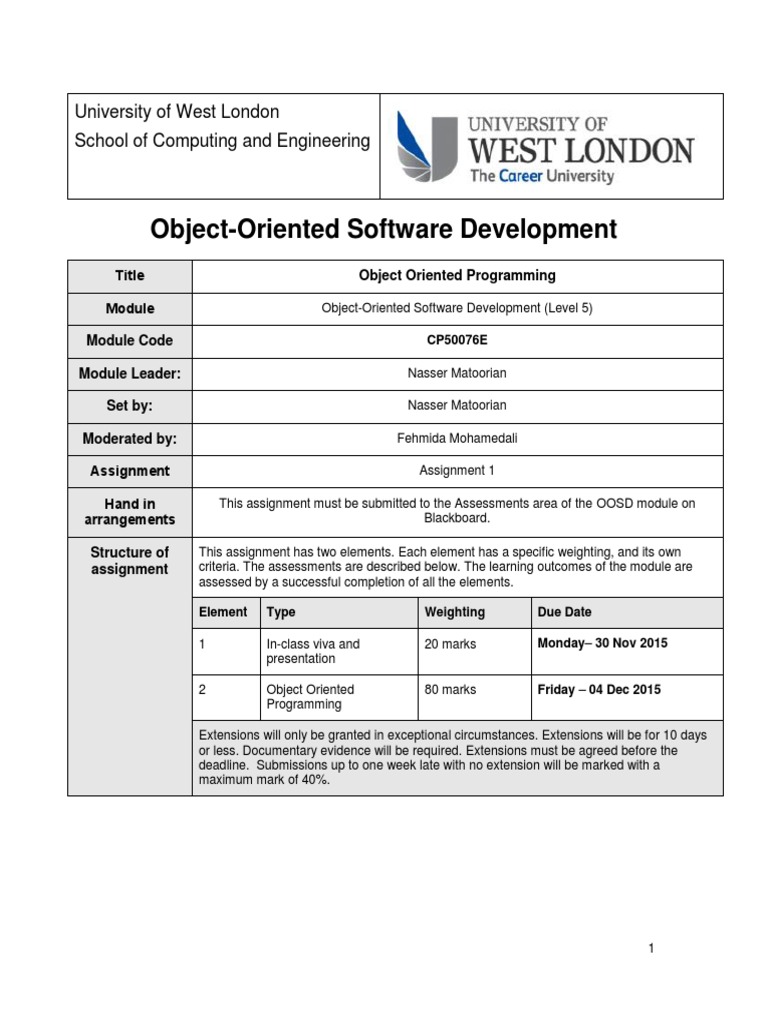 Assignment | Download Free PDF | Use Case | Class (Computer Programming)