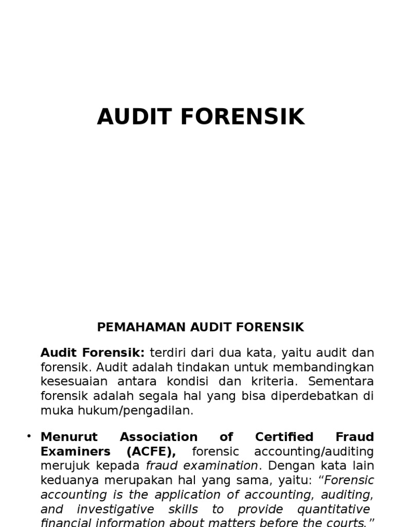 Modul 16 - Audit Forensik | PDF