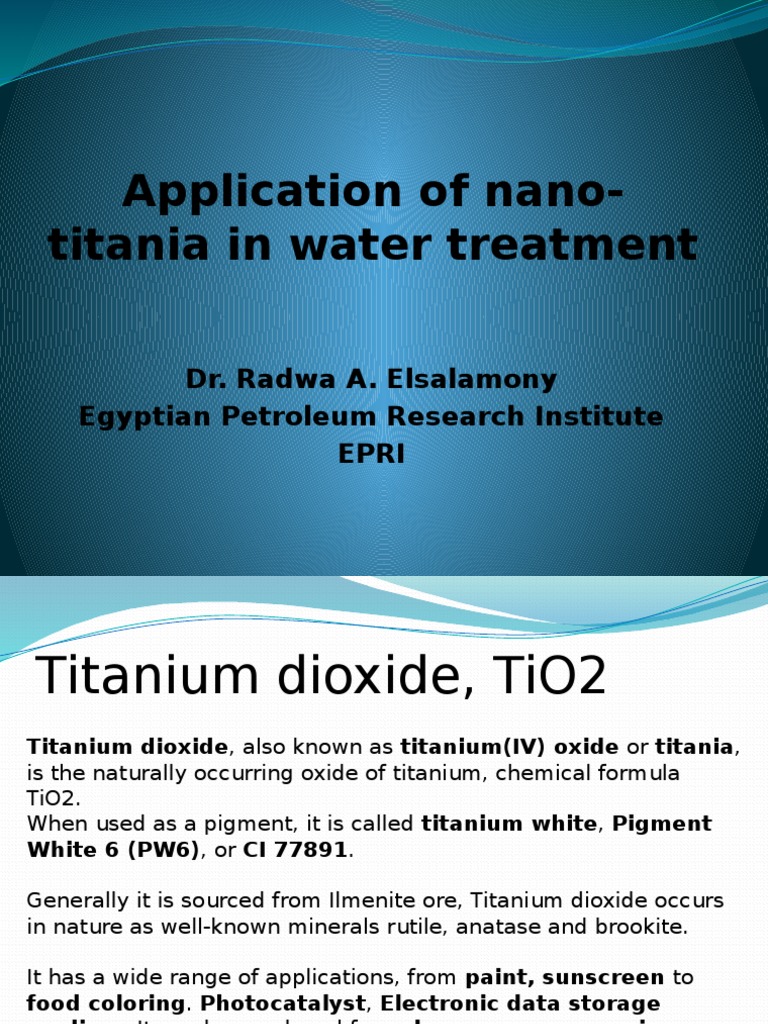 Nano Titania PowerPoint Presentationد رضوي | PDF | Titanium Dioxide ...