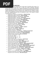 Basic Tagalog Greetings and Phrases | PDF | Tagalog Language | Languages