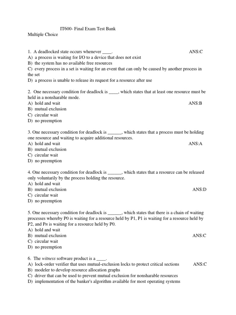 Operating Systems Final Exam | PDF | Virtual Machine | Operating System