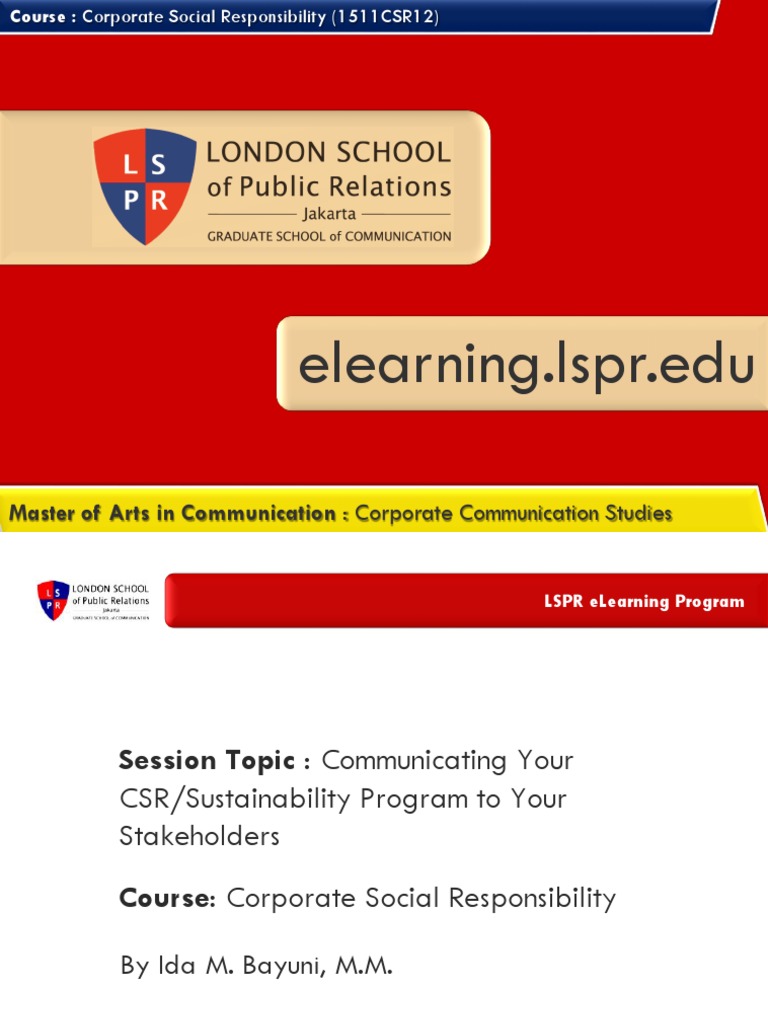 Elearning - Lspr.edu: Master of Arts in Communication: Corporate ...