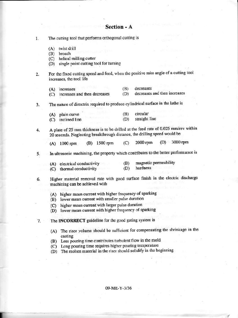 Drdo Set 2009 Me | PDF