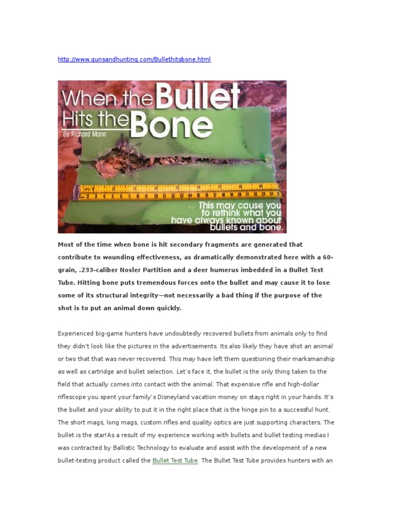 When Bullet Hits Bone | Bullet | Firearms