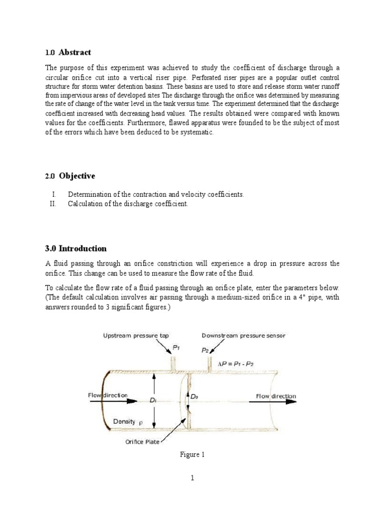 Orifice Discharge | PDF | Fluid Dynamics | Fluid Mechanics