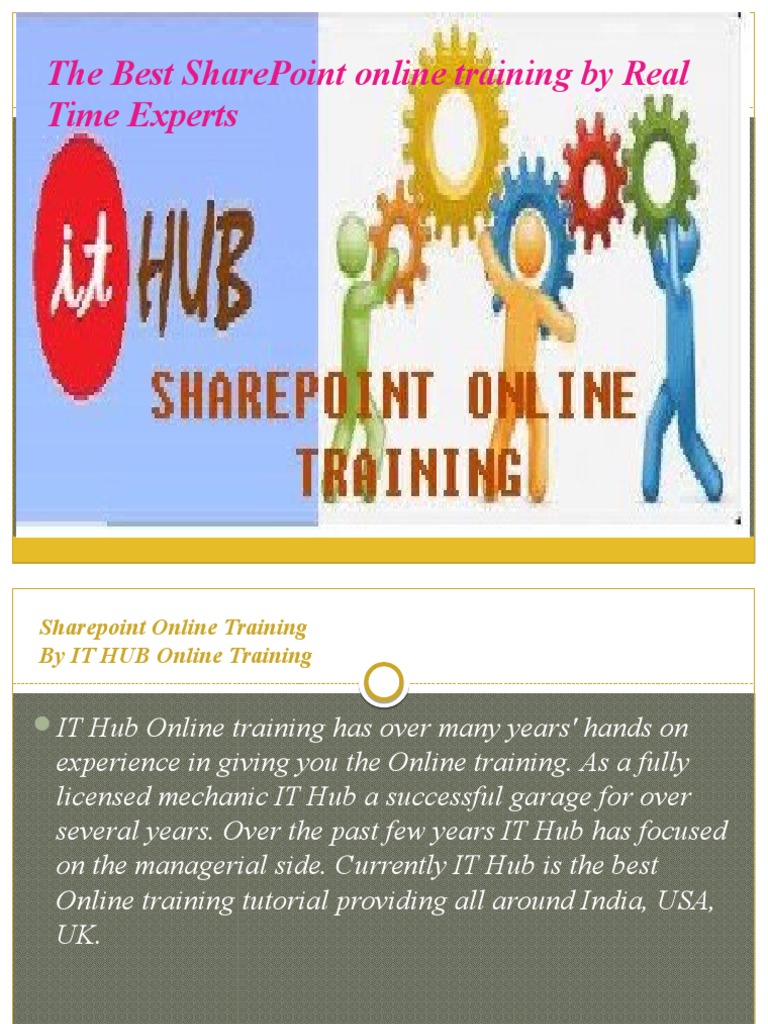The Best SharePoint Online Training by Real Time Experts | PDF | Share ...