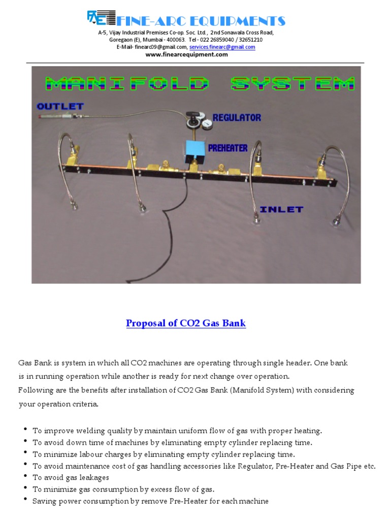 CO2 Gas Bank Manifold System Proposal | PDF | Building Engineering ...