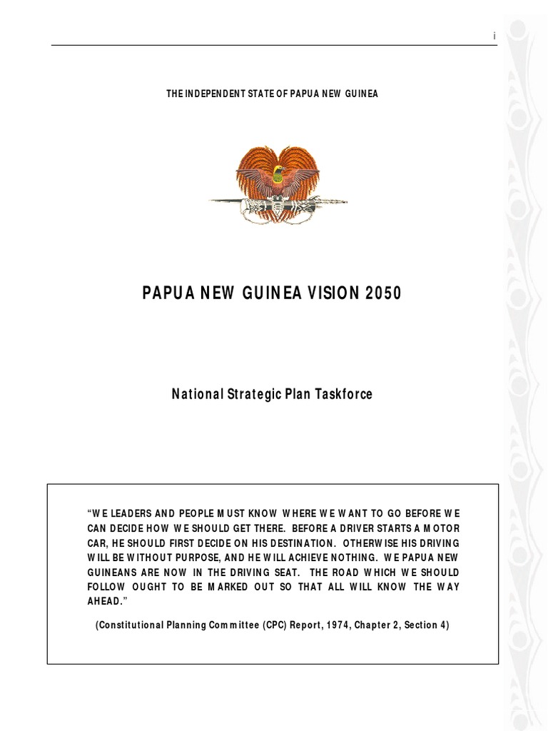 Papua New Guinea Vision 2050 | PDF | Papua New Guinea | Economic Growth