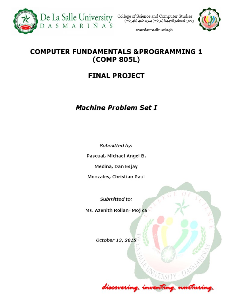 C Programming Fundamentals Project | PDF | C (Programming Language ...