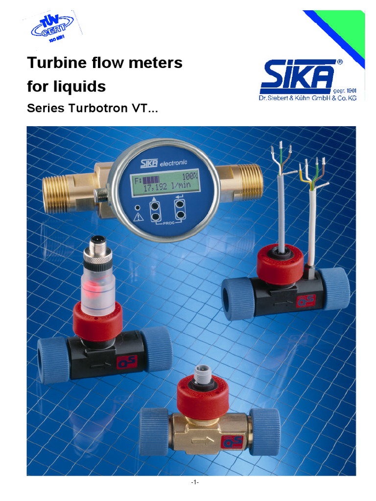 Sika Flow Meters | PDF | Electrical Connector | Flow Measurement