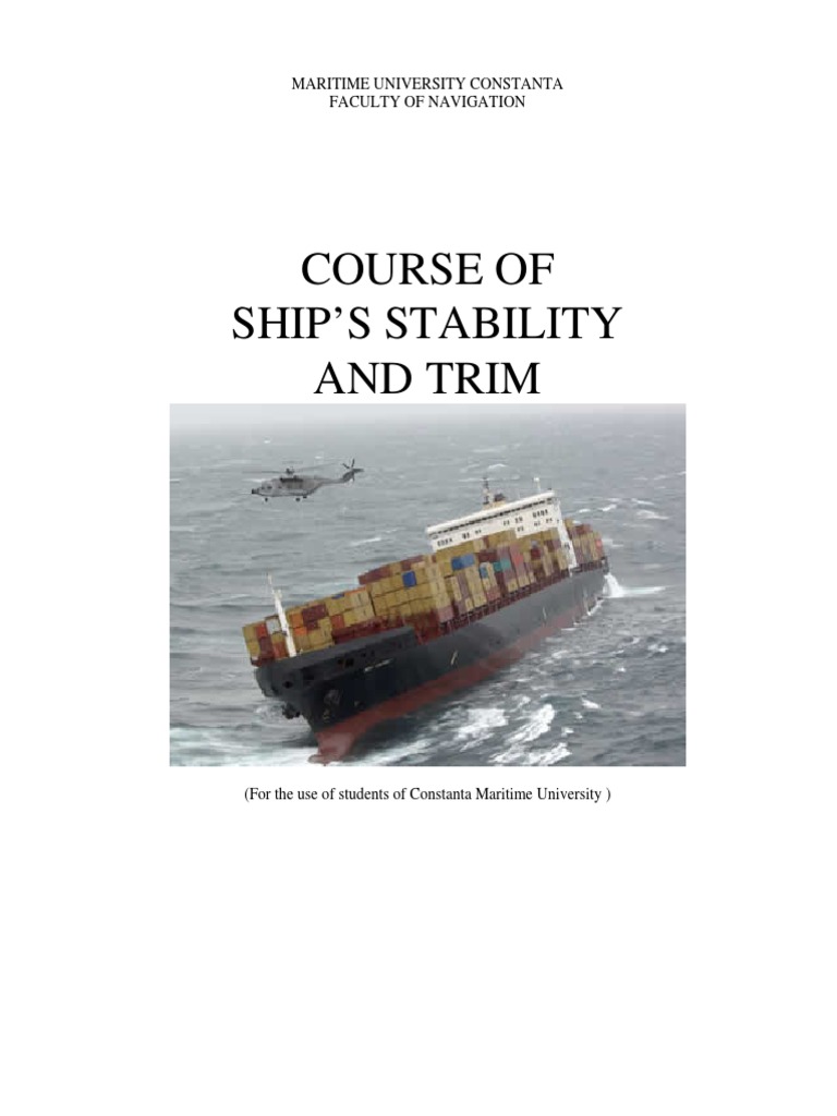 Ship Stability and Trim Course Guide | PDF | Technology & Engineering